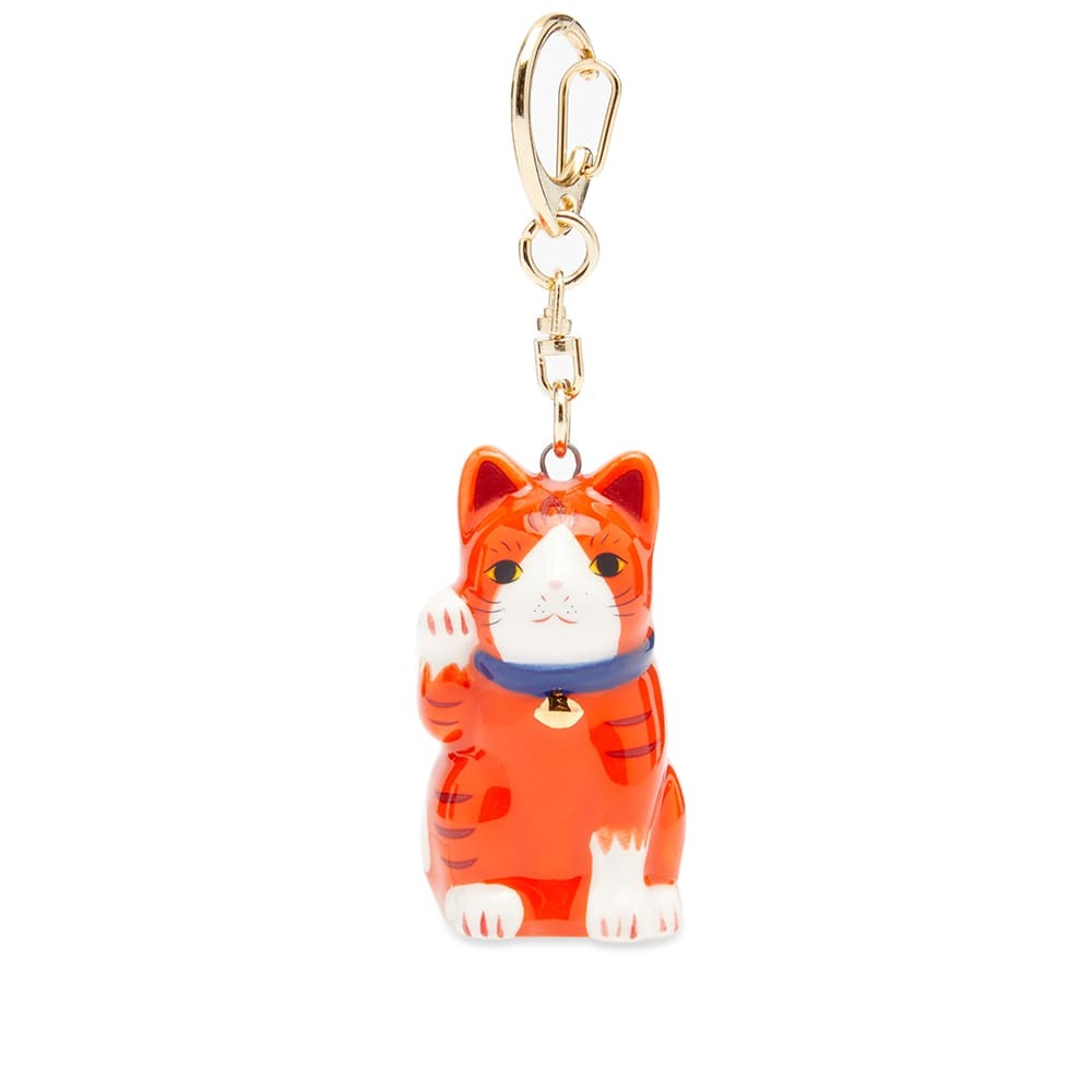 BEAMS JAPAN Chugai Toen Fortune Cat Key Chain in Red BEAMS JAPAN