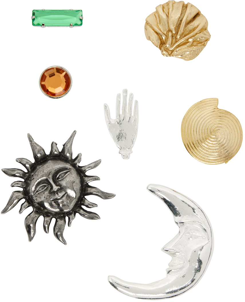 Song for the Mute Silver & Gold Rising Sun Pin Set Song for the Mute