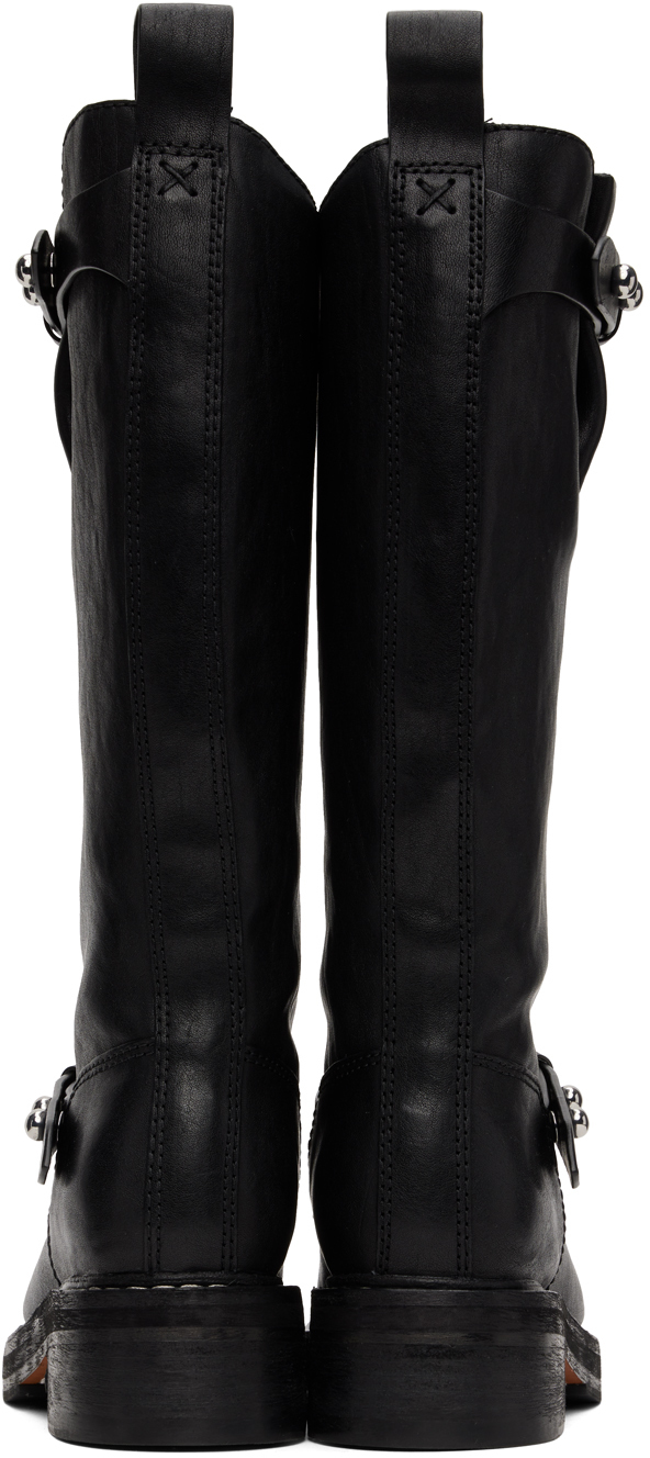 rag & bone Black Moto Tall Boots Rag and Bone