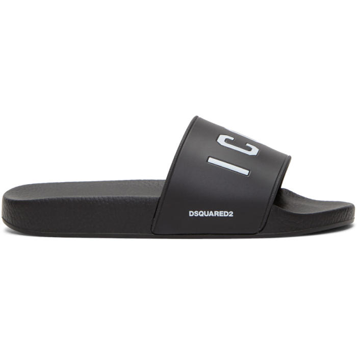 Dsquared2 Black Icon Slides Dsquared2