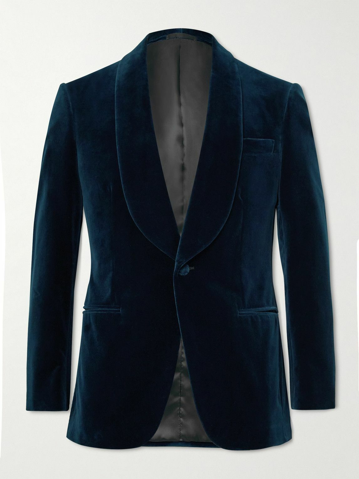 Kingsman - Slim-Fit Cotton-Velvet Tuxedo Jacket - Blue Kingsman