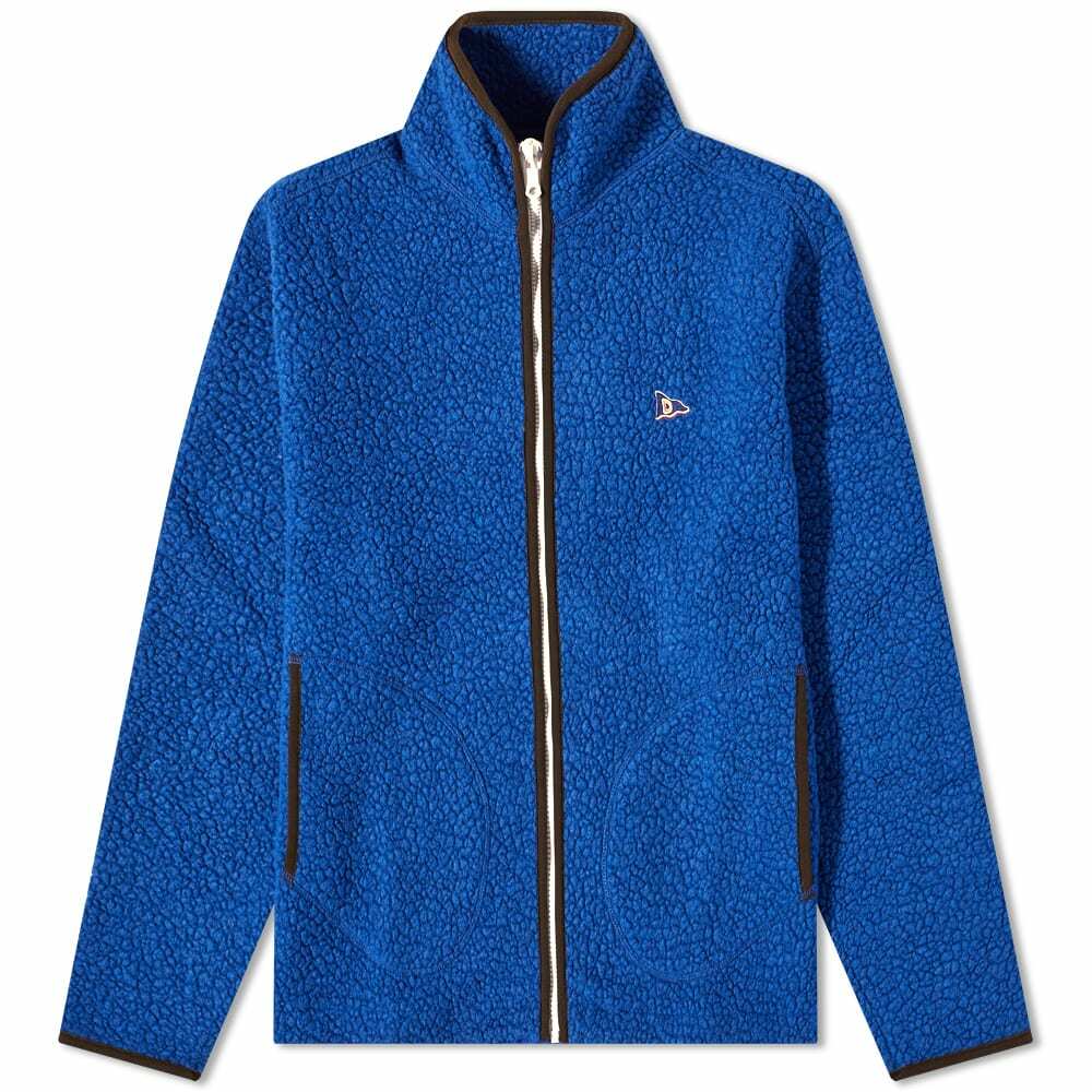Drake's Men's Boucle Wool Fleece Jacket in Navy Drake's