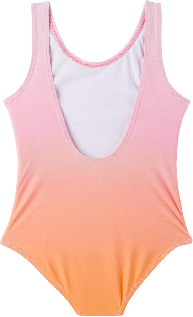 Kenzo Kids Pink & Orange Gradient One-Piece Swimsuit Kenzo