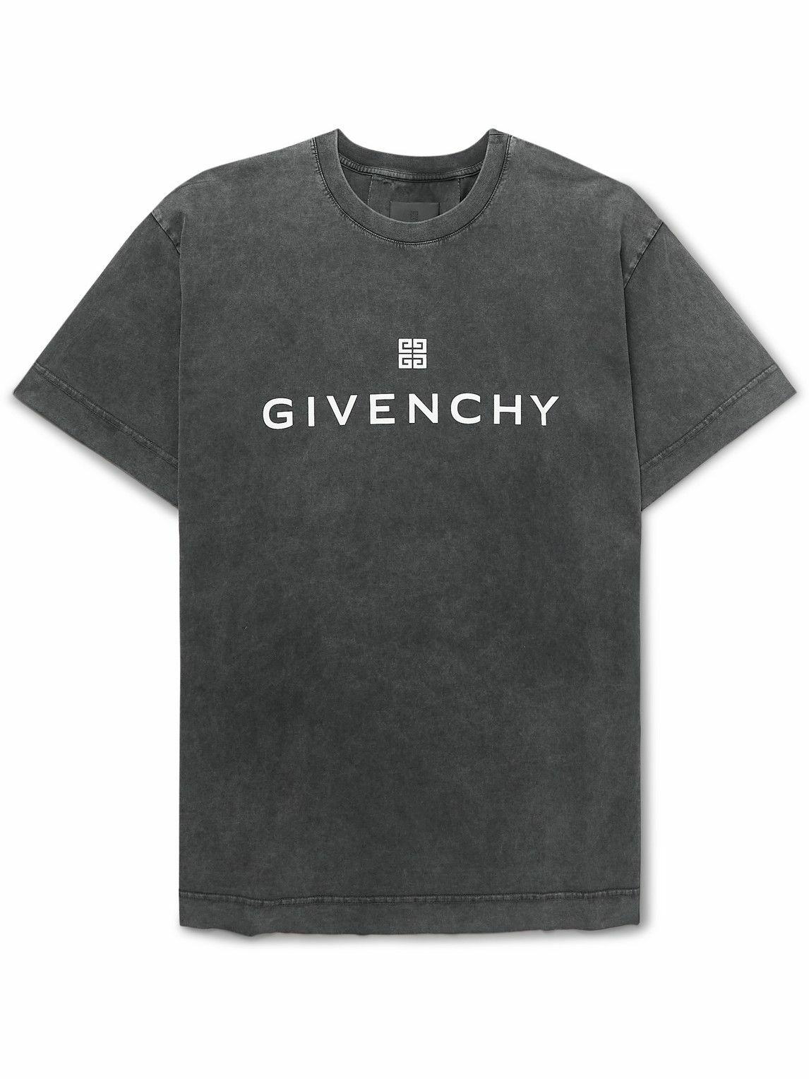 Givenchy - Oversized Logo-Print Cotton-Jersey T-Shirt - Gray Givenchy