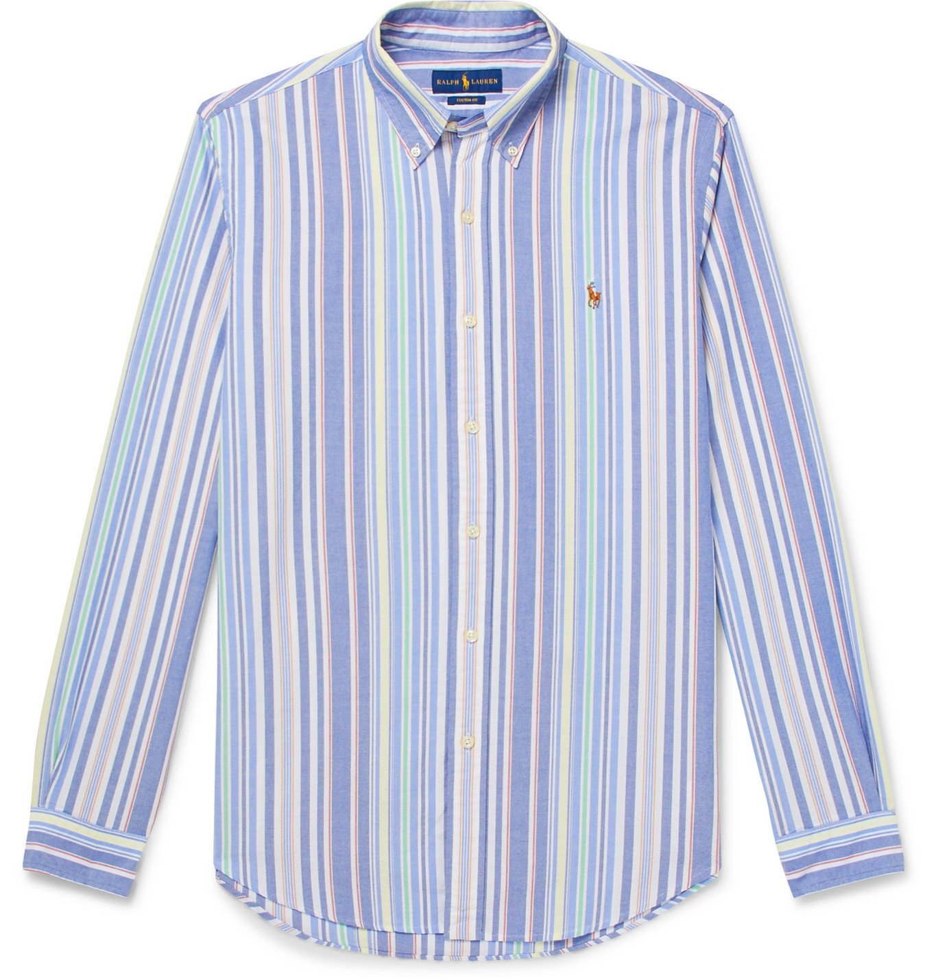 Polo Ralph Lauren - Button-Down Collar Striped Cotton Shirt - Blue Polo ...