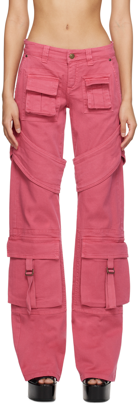 Blumarine SSENSE Exclusive Pink Denim Cargo Pants Blumarine