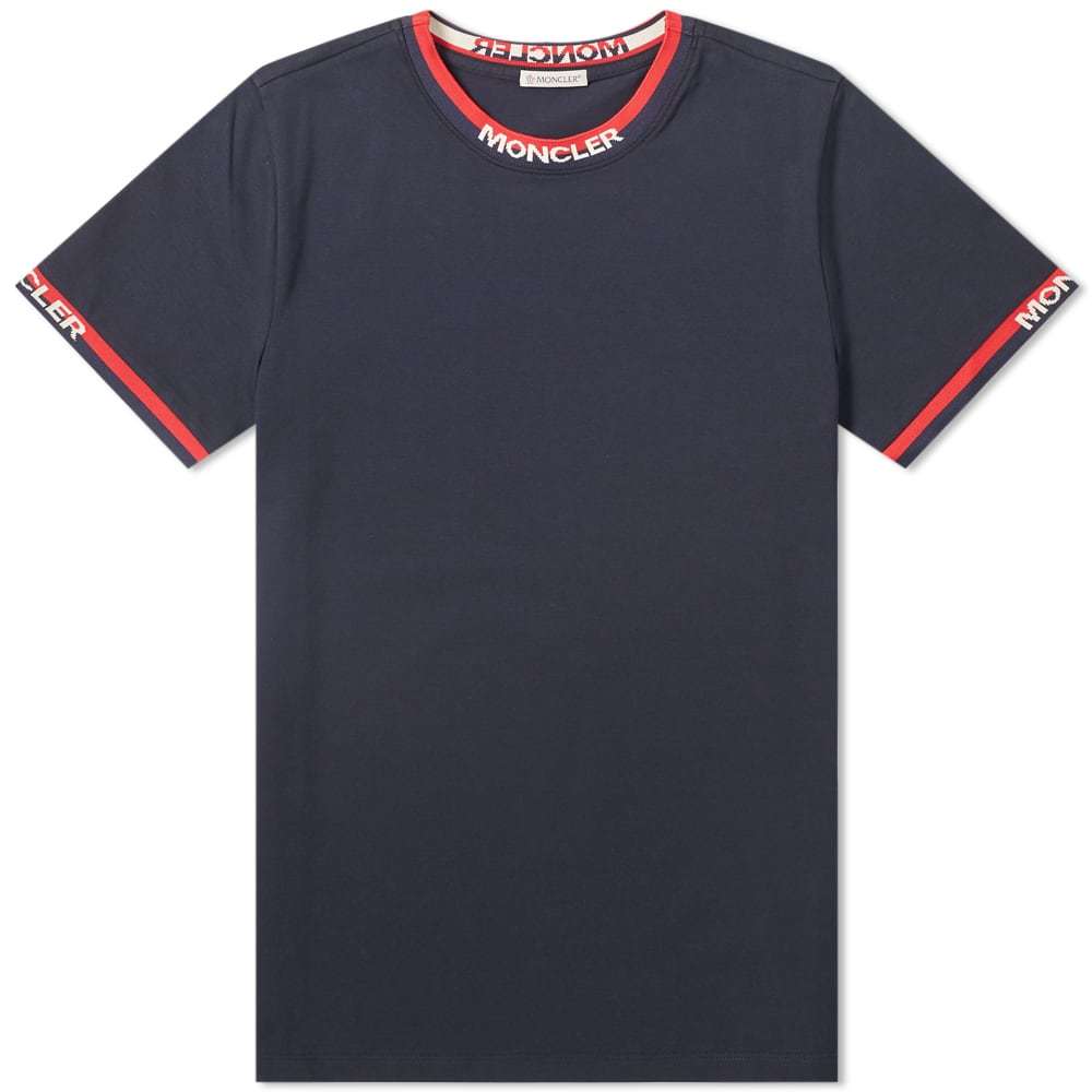 Moncler Rib Neck Logo Tee Moncler Grenoble