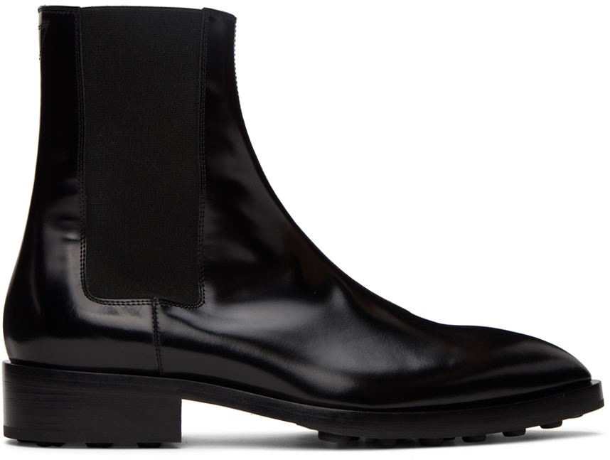 Jil Sander Black Pointed Toe Chelsea Boots Jil Sander