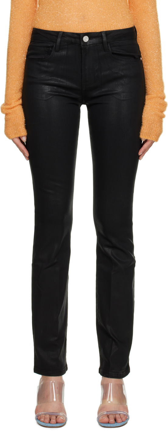 FRAME Black 'Le Mini Boot' Jeans Frame Denim