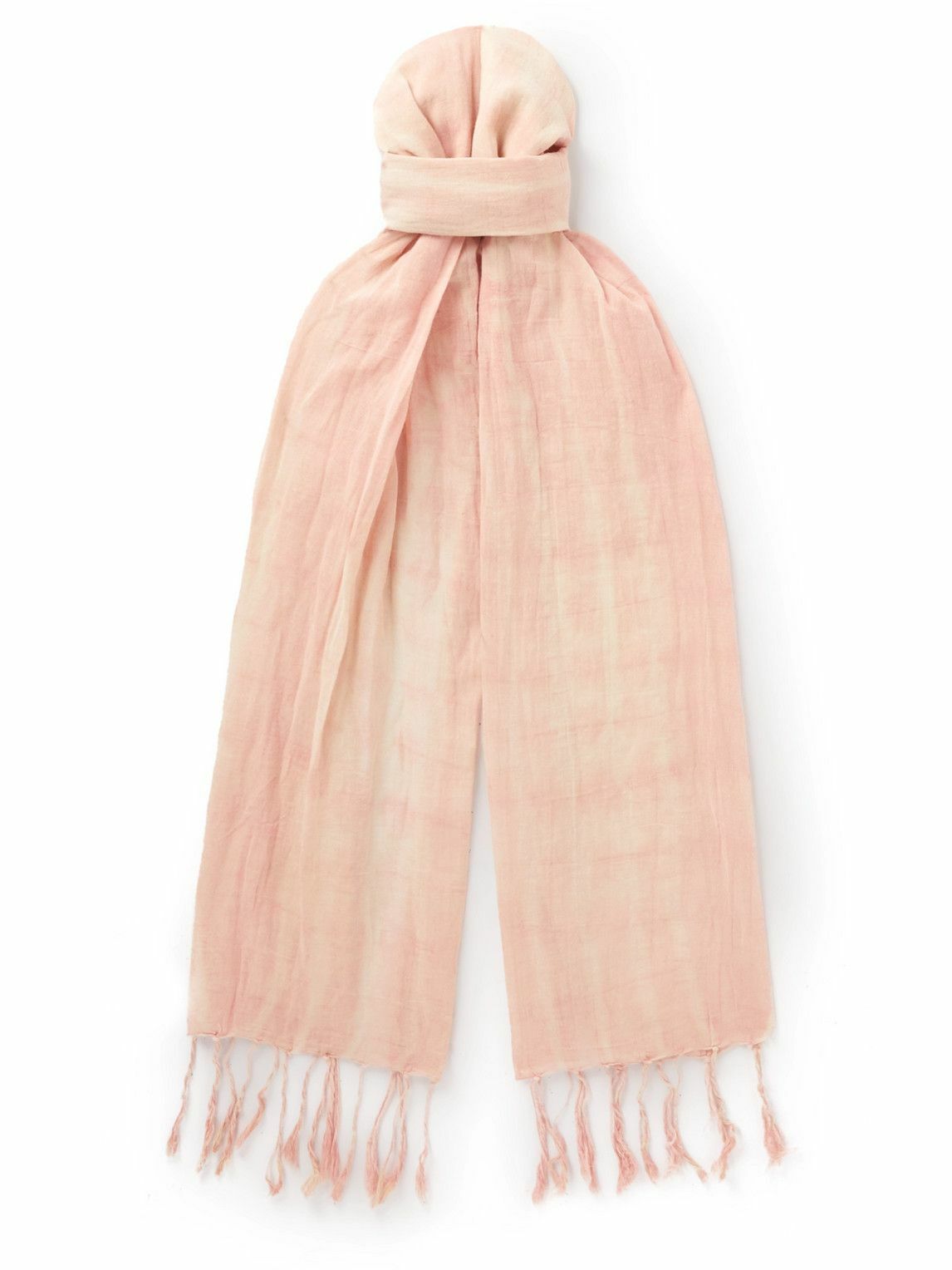 Nicholas Daley - Frayed Tie-Dyed Cotton-Gauze Scarf Nicholas Daley