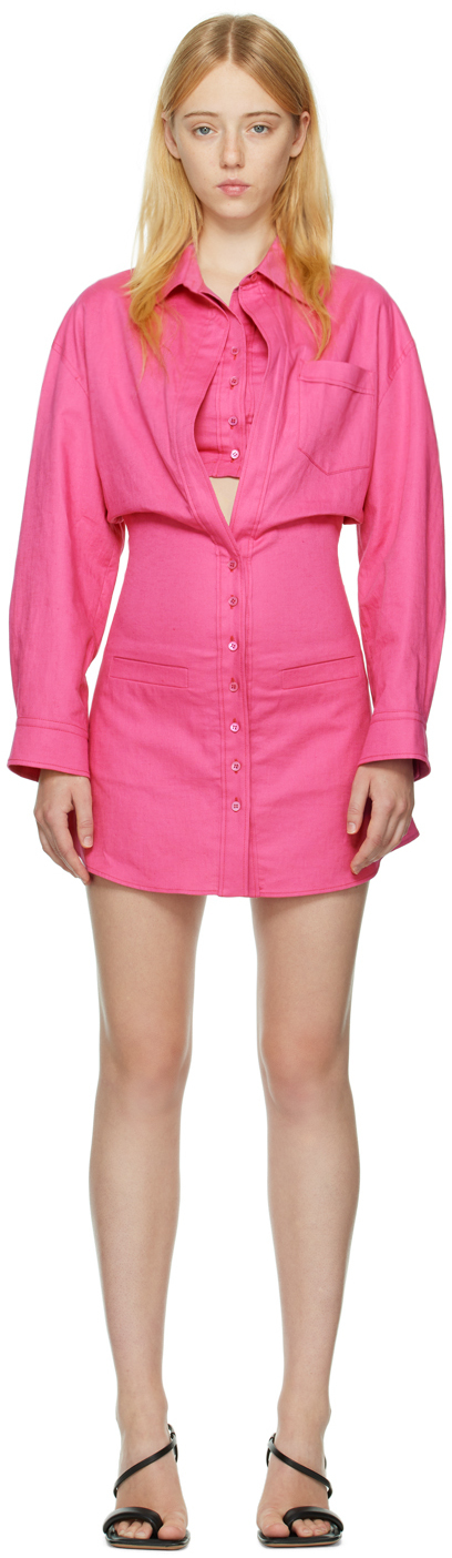 Jacquemus Pink 'La Robe Baunhilha' Minidress Jacquemus