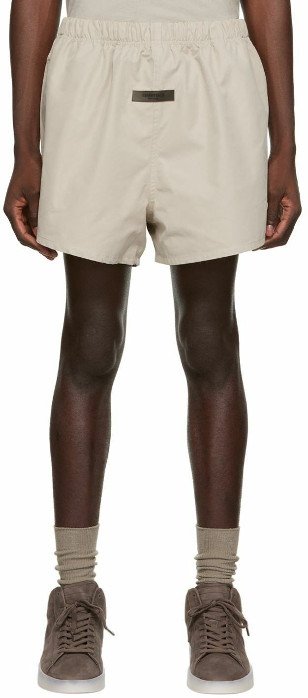 Essentials Gray Cotton Shorts Essentials