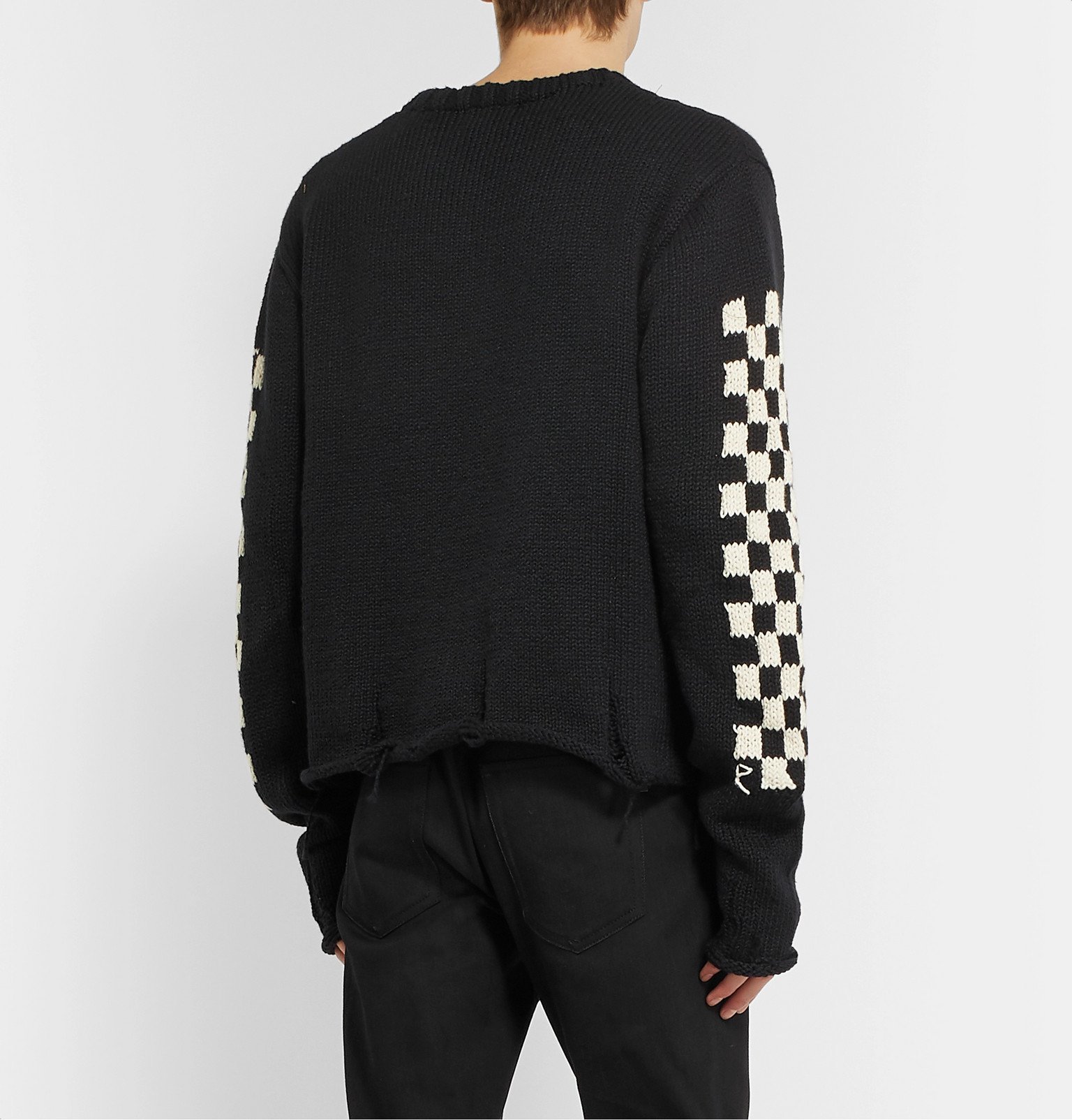 Rhude - Distressed Cotton Sweater - Black Rhude