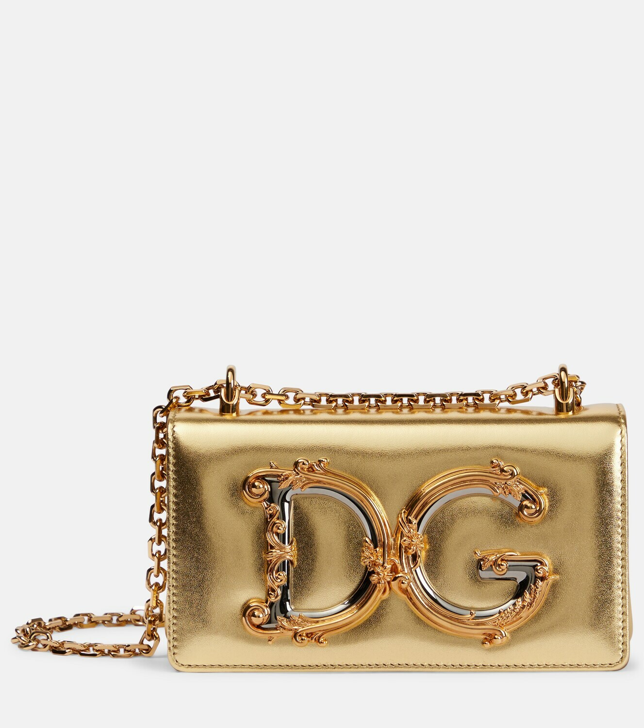 Dolce&Gabbana - DG Girls metallic leather phone pouch Dolce & Gabbana