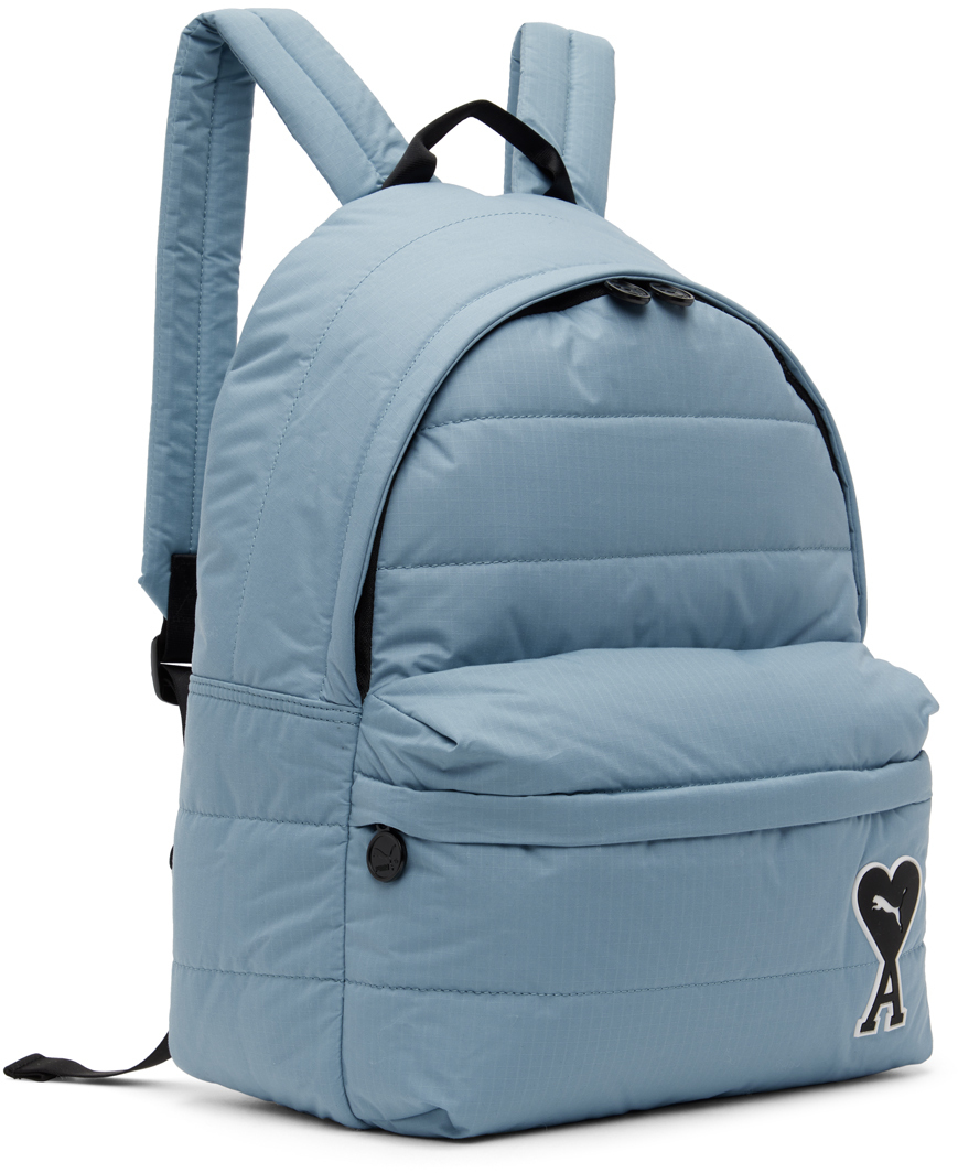 AMI Alexandre Mattiussi Blue Puma Edition Quilted Backpack AMI ...