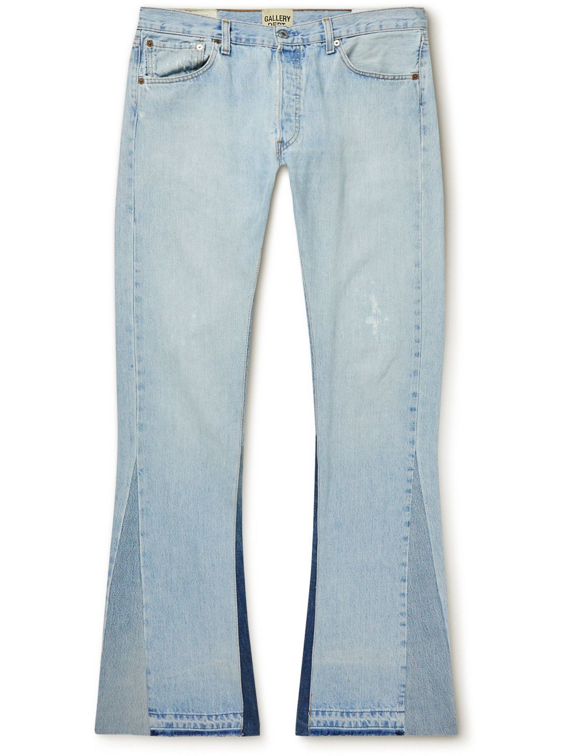 Gallery Dept. - La Flare Distressed Two-Tone Jeans - Blue Gallery Dept.