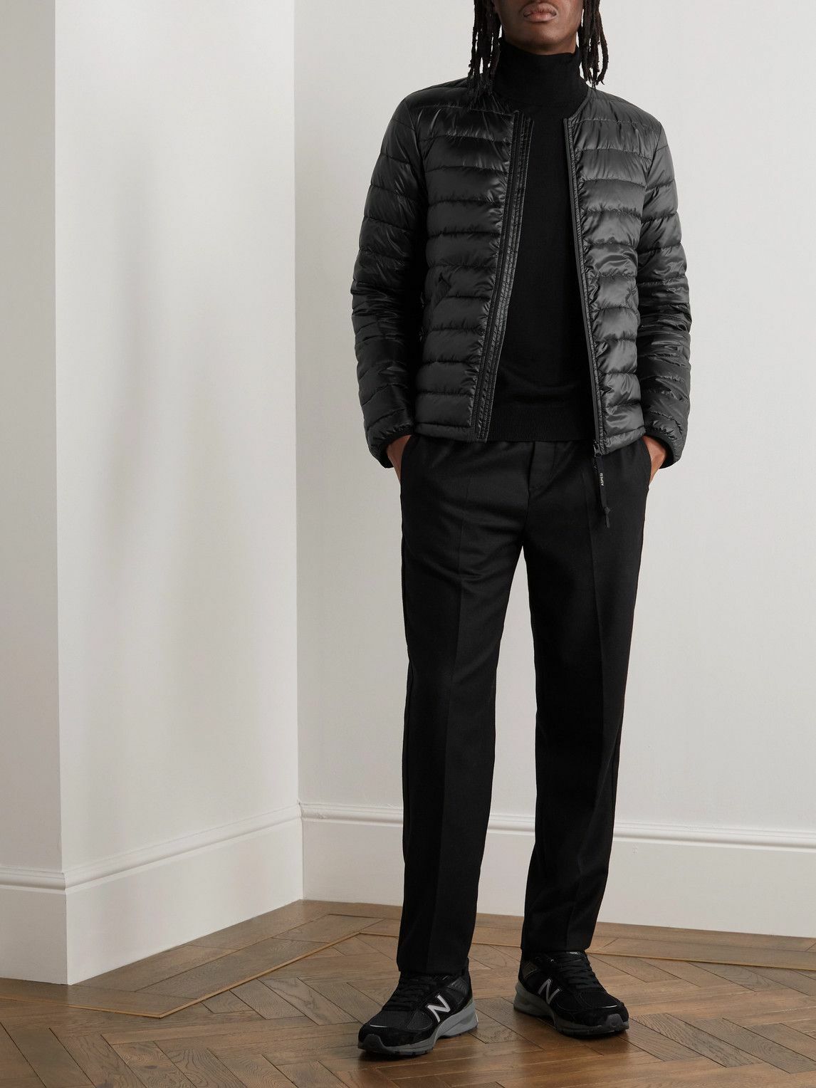 Aspesi - Quilted Shell Down Bomber Jacket - Black Aspesi