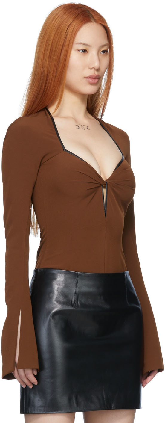 16Arlington SSENSE Exclusive Brown Nantai Bodysuit 16Arlington