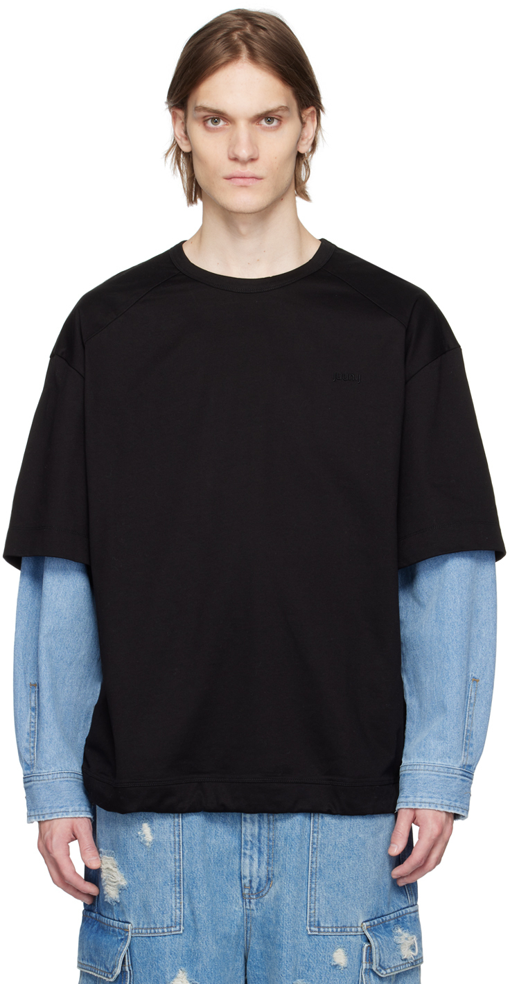 Juun.J Black Layered T-Shirt Juun.J