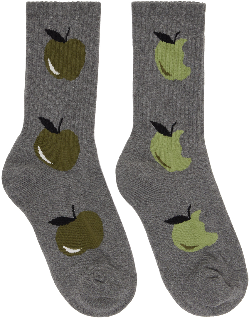 JW Anderson Two-Pack Multicolor Apple Socks JW Anderson