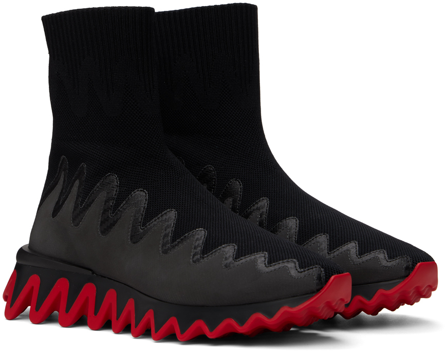 Christian Louboutin Black Sharky Sock Sneakers Christian Louboutin