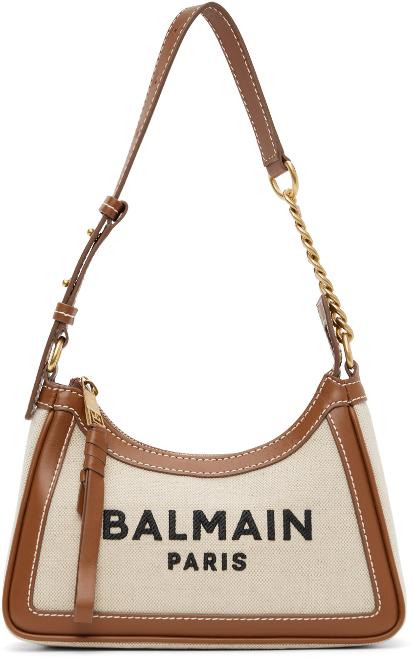 Balmain Beige Small B-Army Shoulder Bag Balmain