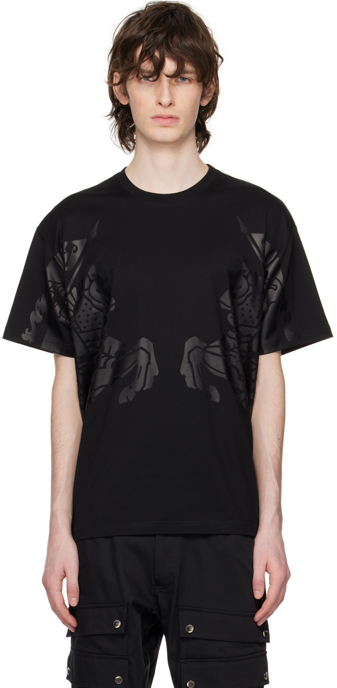 Burberry Black Ekd Print T Shirt Burberry