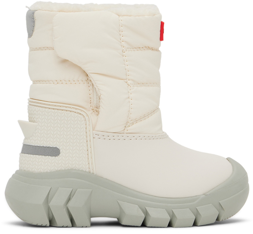 Hunter Kids White Intrepid Little Kids Snow Boots Hunter