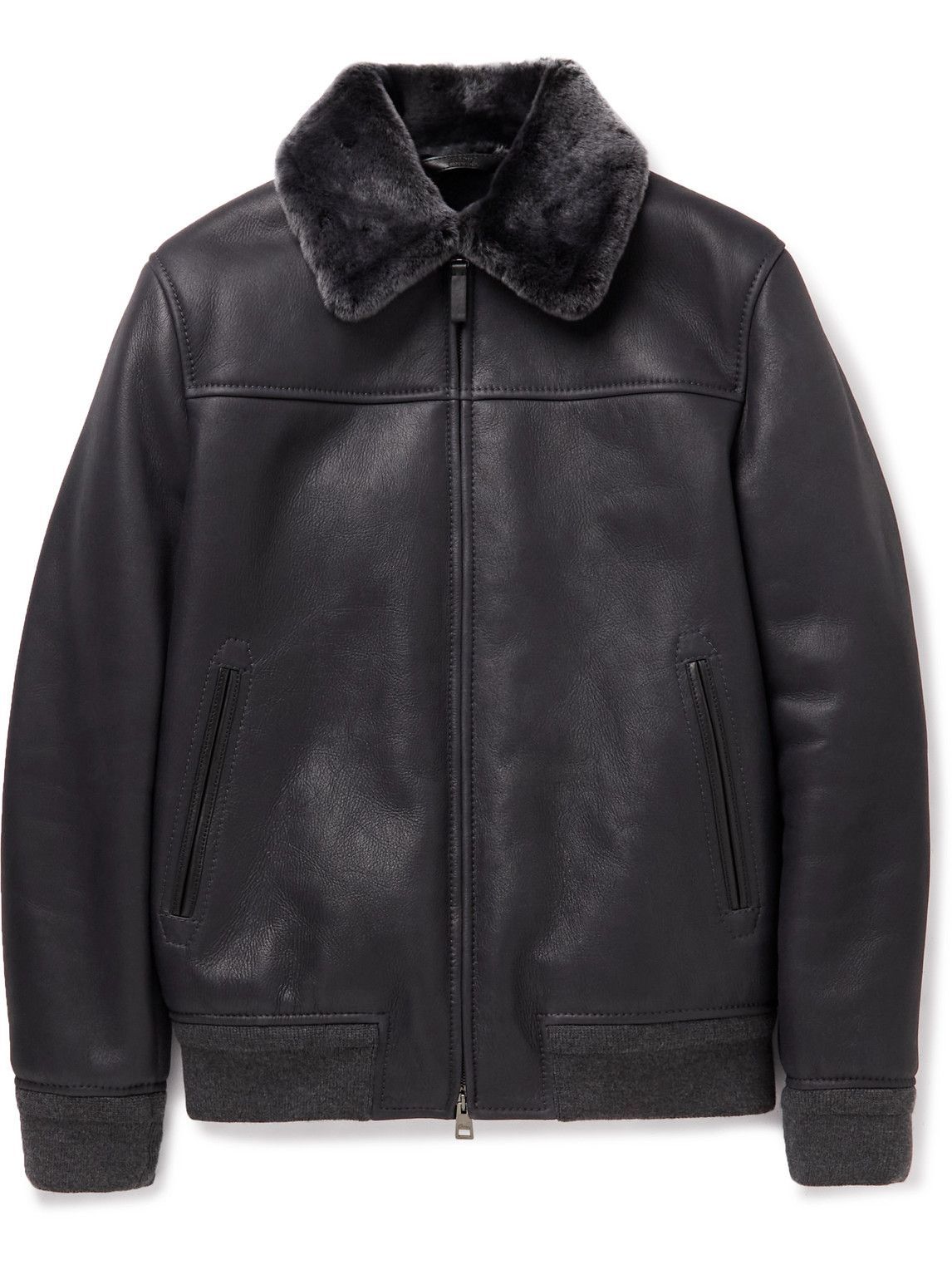 Brioni - Shearling Bomber Jacket - Gray Brioni