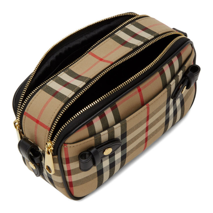 Burberry Beige Vintage Check Camera Bag Burberry