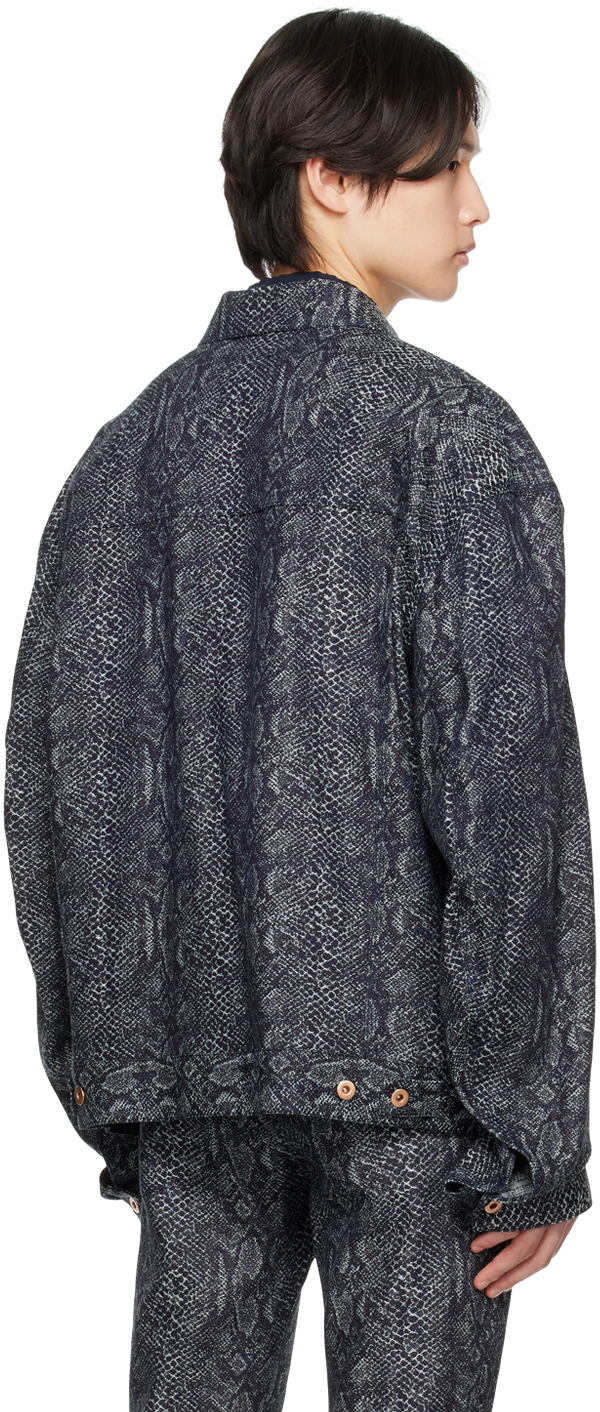 KOZABURO Black Snake Denim Jacket Kozaburo