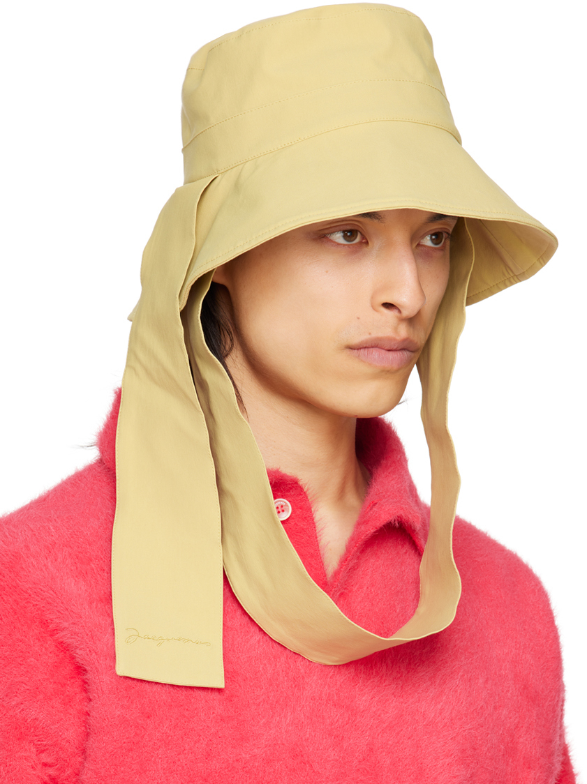 Jacquemus Khaki Le Raphia 'Le Bob Bando' Bucket Hat Jacquemus