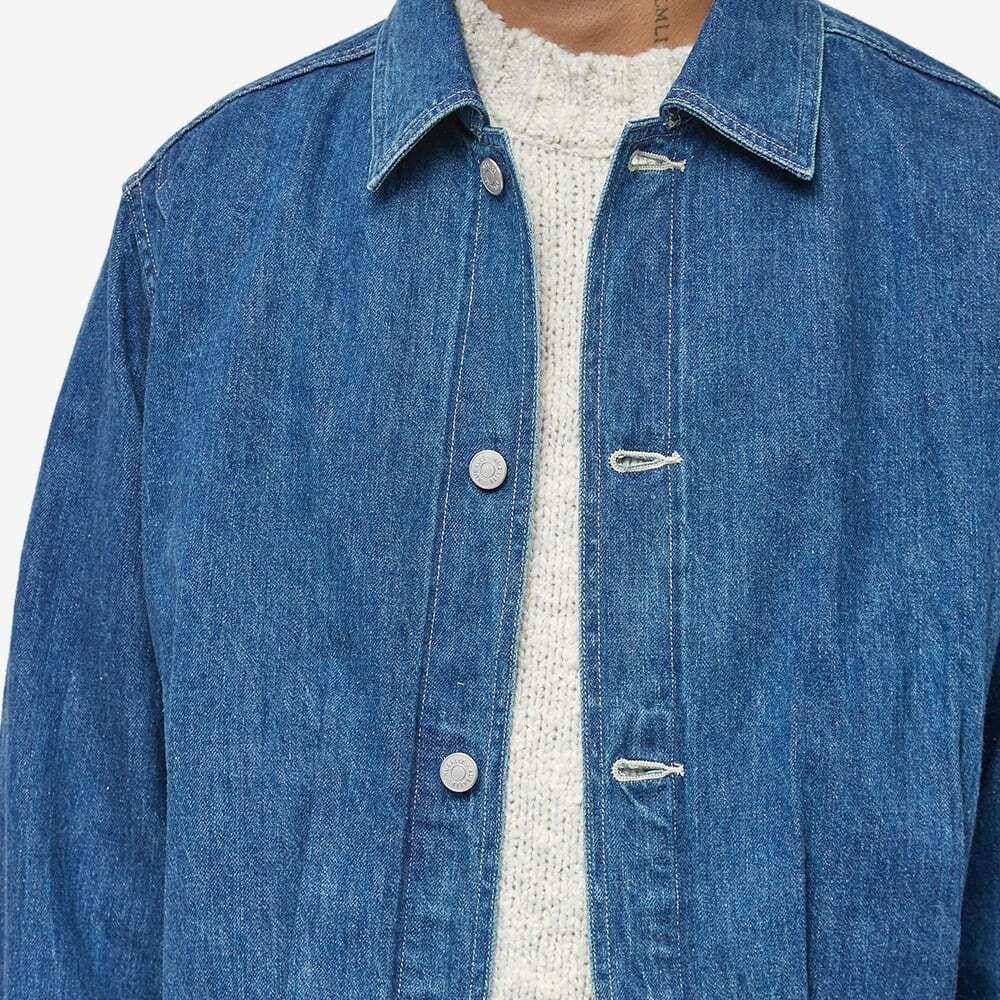Auralee Men's Light Selvedge Denim Jacket in Light Indigo Auralee