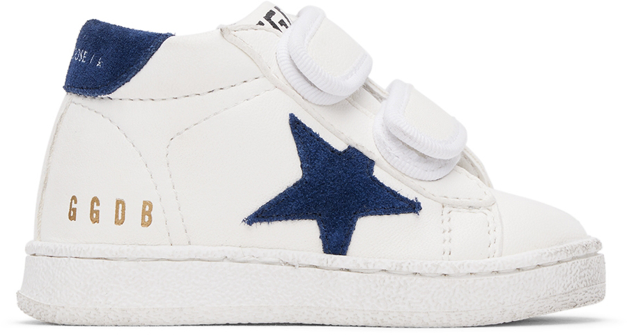 Golden Goose Baby White & Navy June Sneakers Golden Goose Deluxe Brand
