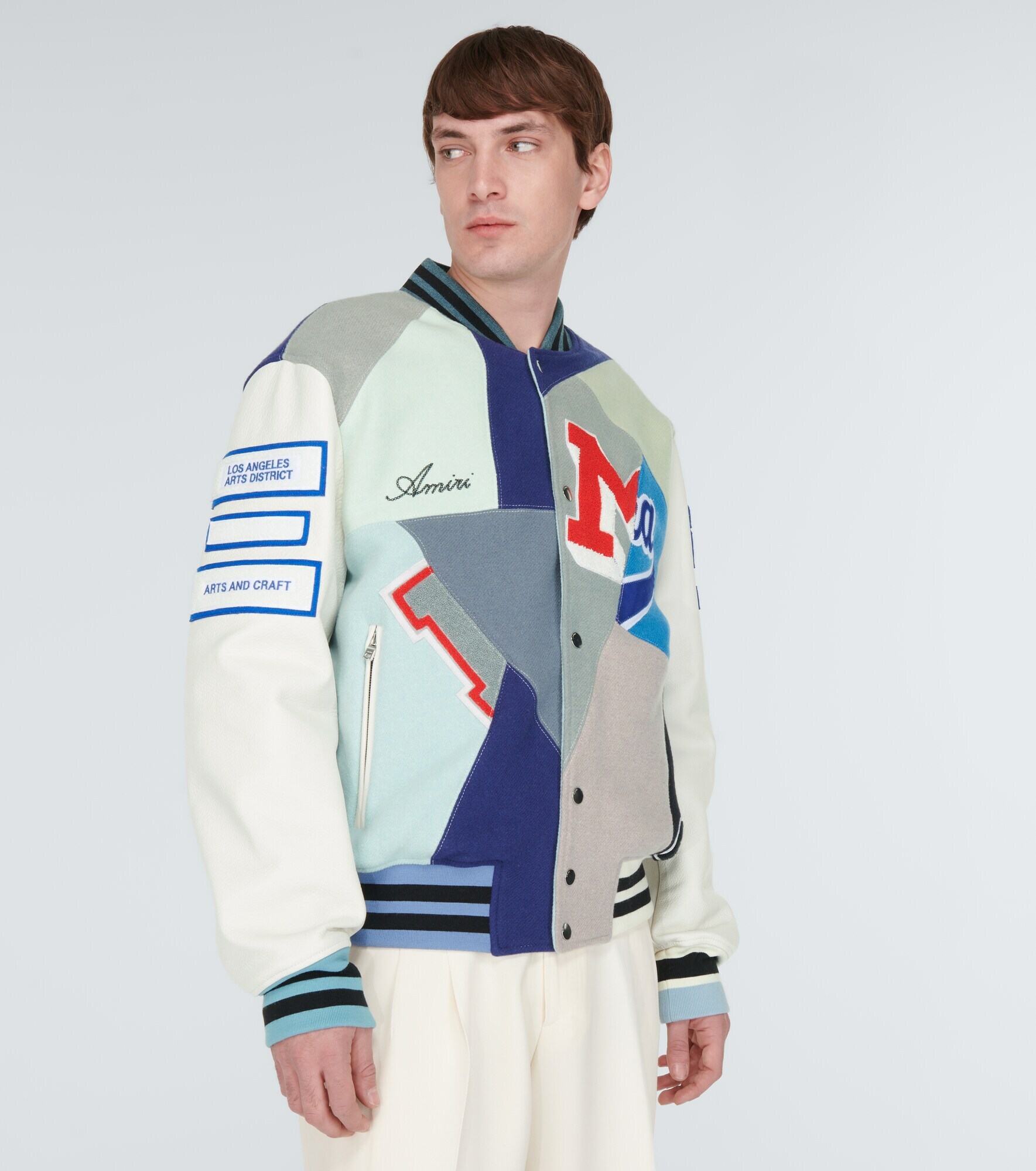 Amiri - Vintage Patchwork wool-blend bomber jacket Amiri