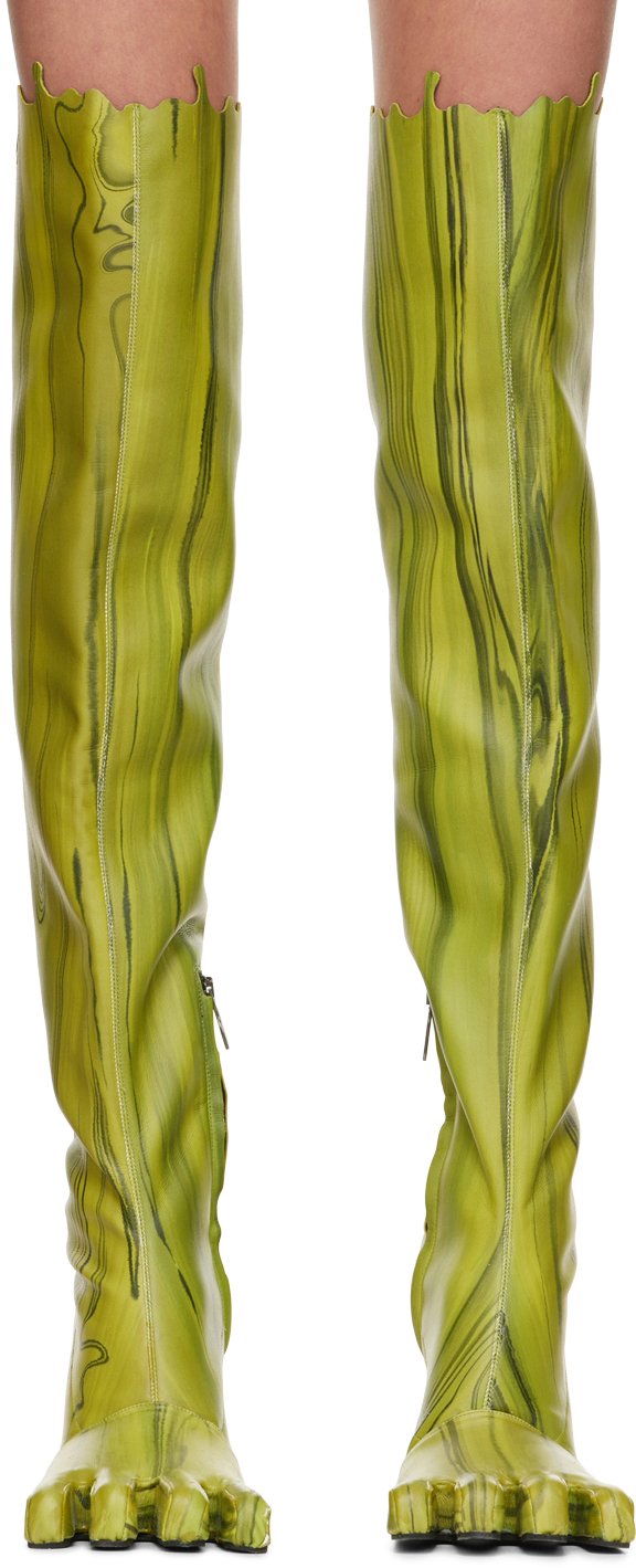 AVAVAV Green Very Slimy Feet Tall Boots AVAVAV