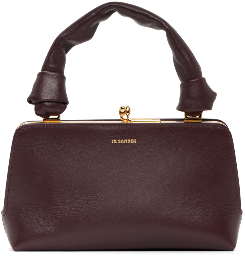 Jil Sander Burgundy Mini Goji Bag Jil Sander