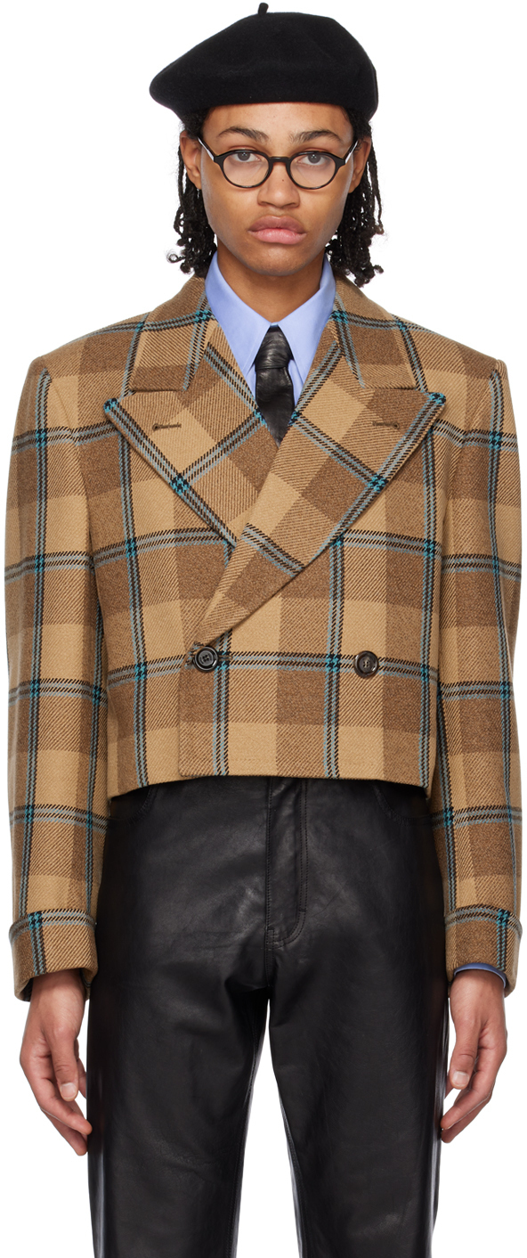 Gucci Tan Macro Check Blazer Gucci