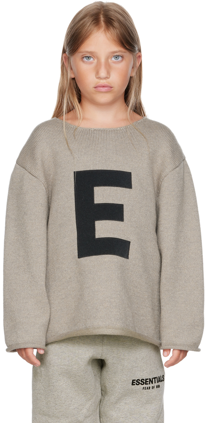 Essentials Kids Gray Big E Sweater Essentials