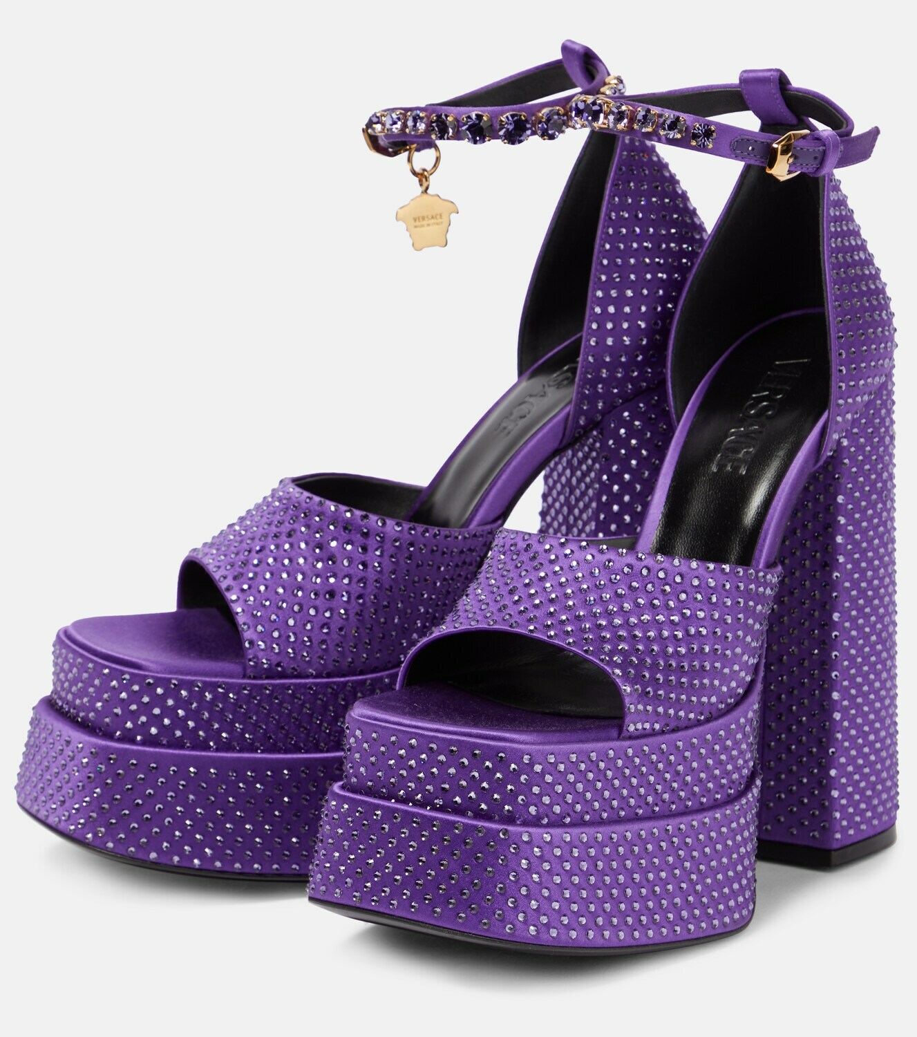 Versace - Medusa Aevitas embellished platform sandals Versace
