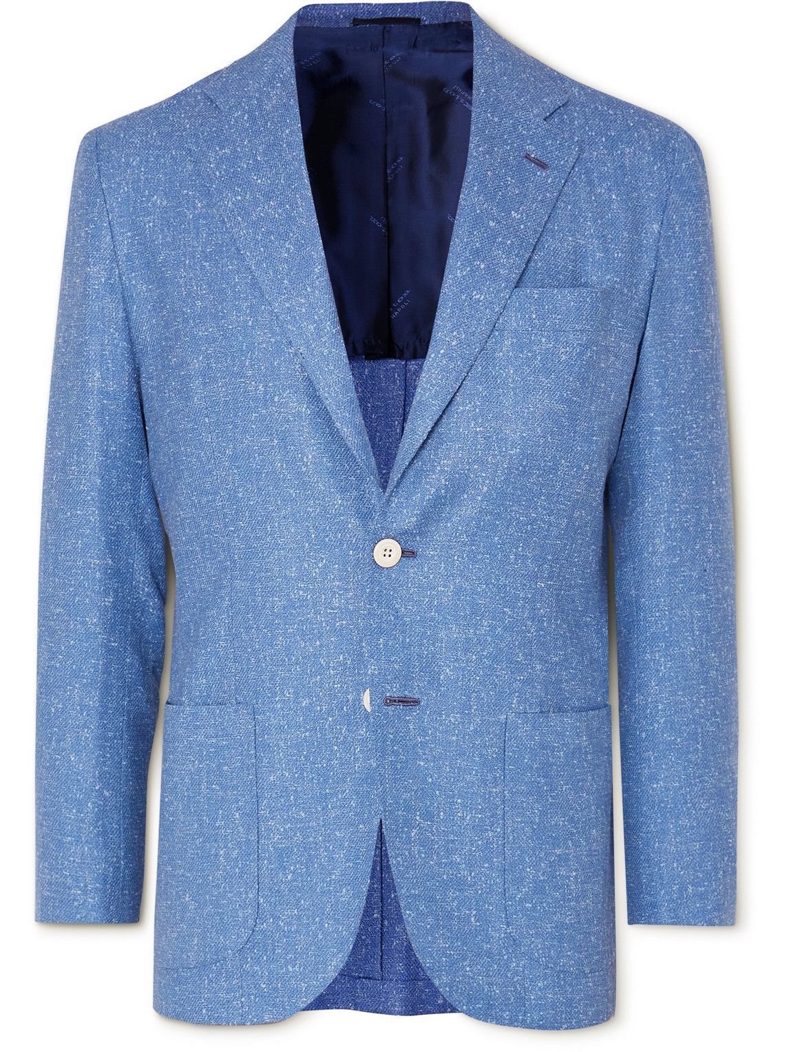 Kiton - Slim-Fit Donegal Cashmere-Blend Blazer - Blue Kiton