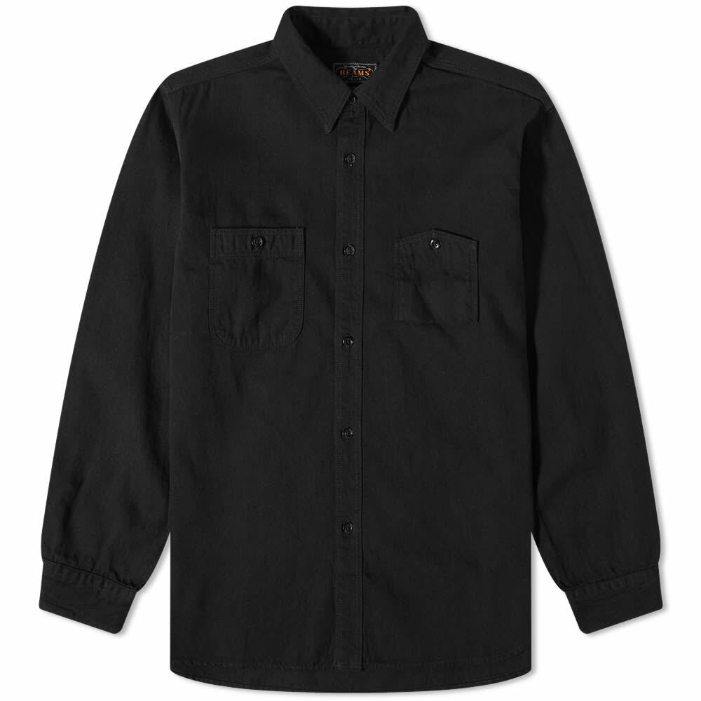 Beams Plus Men's Denim Work Shirt in Black Beams Plus