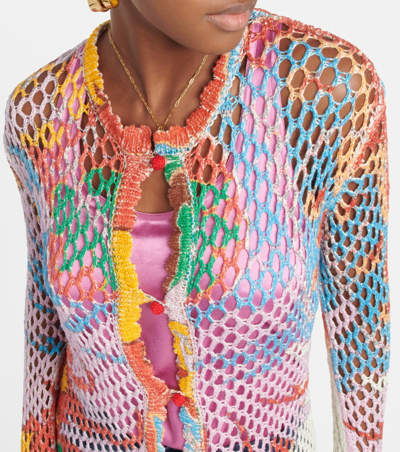 Etro - Crochet linen maxi cardigan Etro