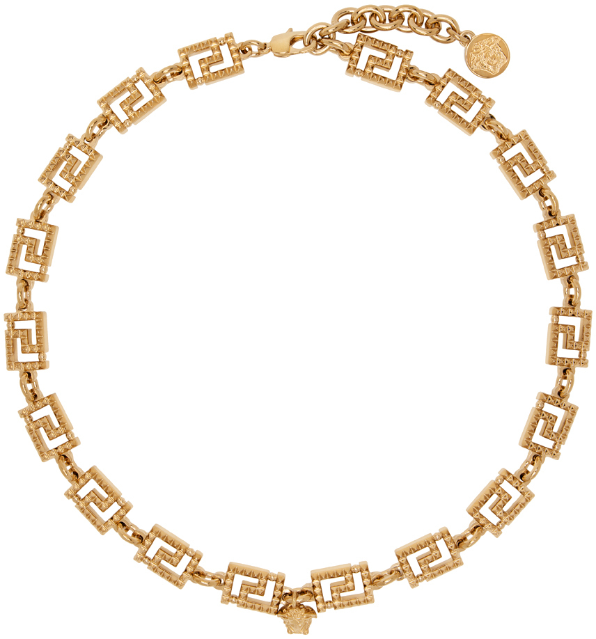 Versace Gold Greca Necklace Versace