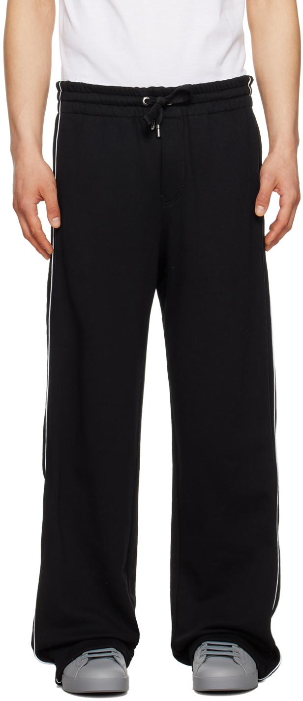 Dolce & Gabbana Black Drawstring Sweatpants Dolce & Gabbana