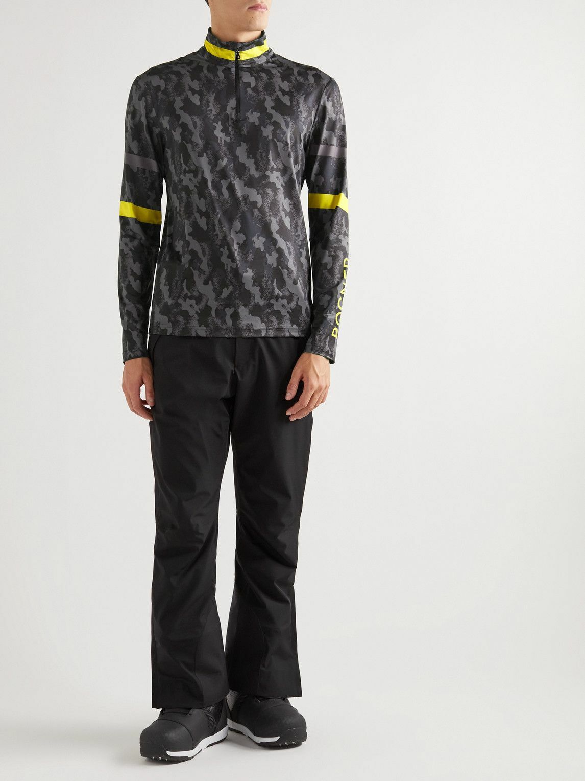Bogner - Verti Striped Camouflage-Print Tech-Jersey Half-Zip Base Layer ...
