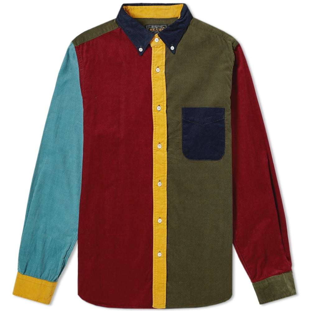 Beams Plus Button Down Crazy Cord Shirt Dark Beams Plus