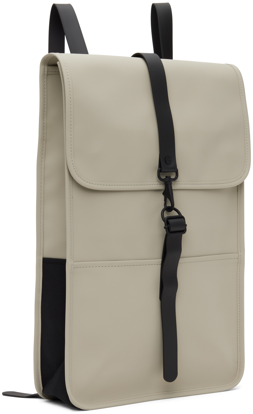 RAINS Beige Waterproof Backpack Rains