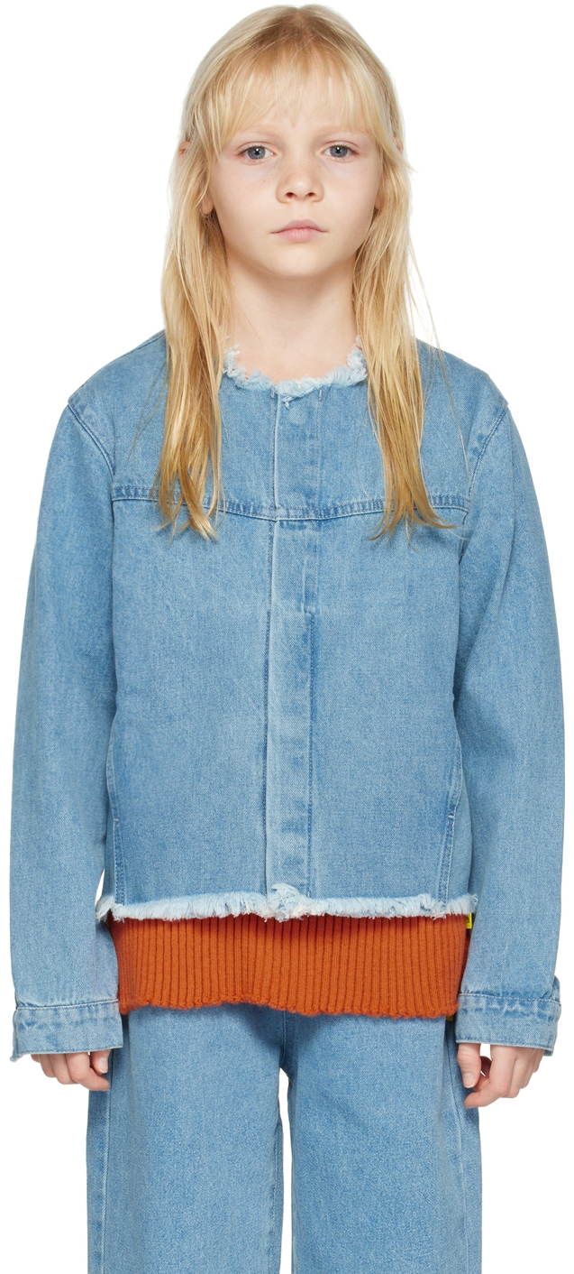 M’A Kids Kids Blue Loose Denim Jacket