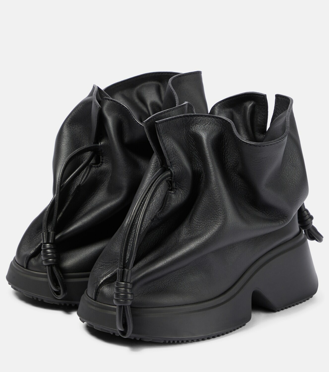 Loewe - Flamenco leather wedge ankle boots Loewe